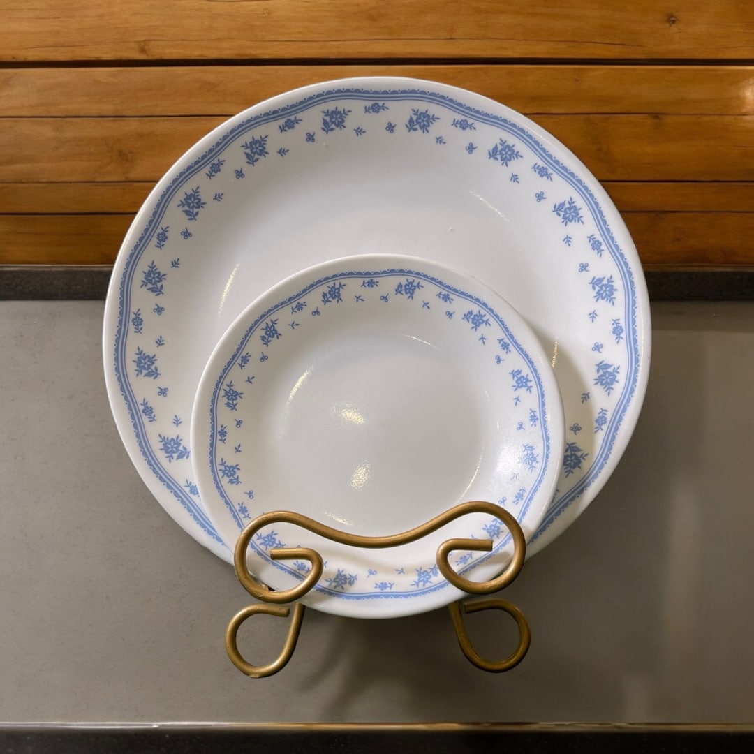 Corelle Morning Blue Dinnerware Set, Floral Bread Plates, Set of 2 (Q.6 ...