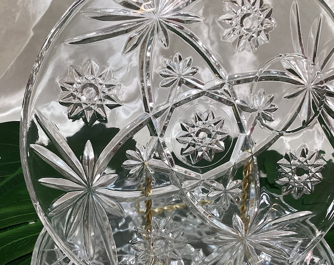 Set of 4 Clear Glass Snack Plates Round Plates Only Plates Great for ...
