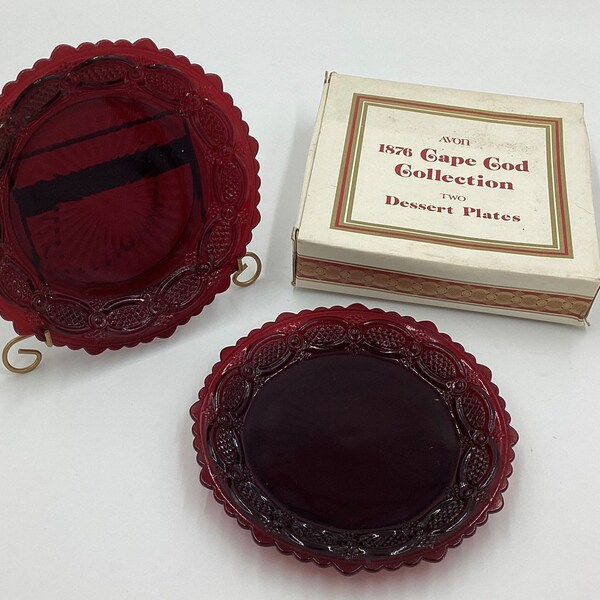 Ruby Red Plates - Etsy