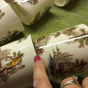 Farmhouse Style Mugs the Old Mill Set of 6 Mugs Johnson Brothers Old ...