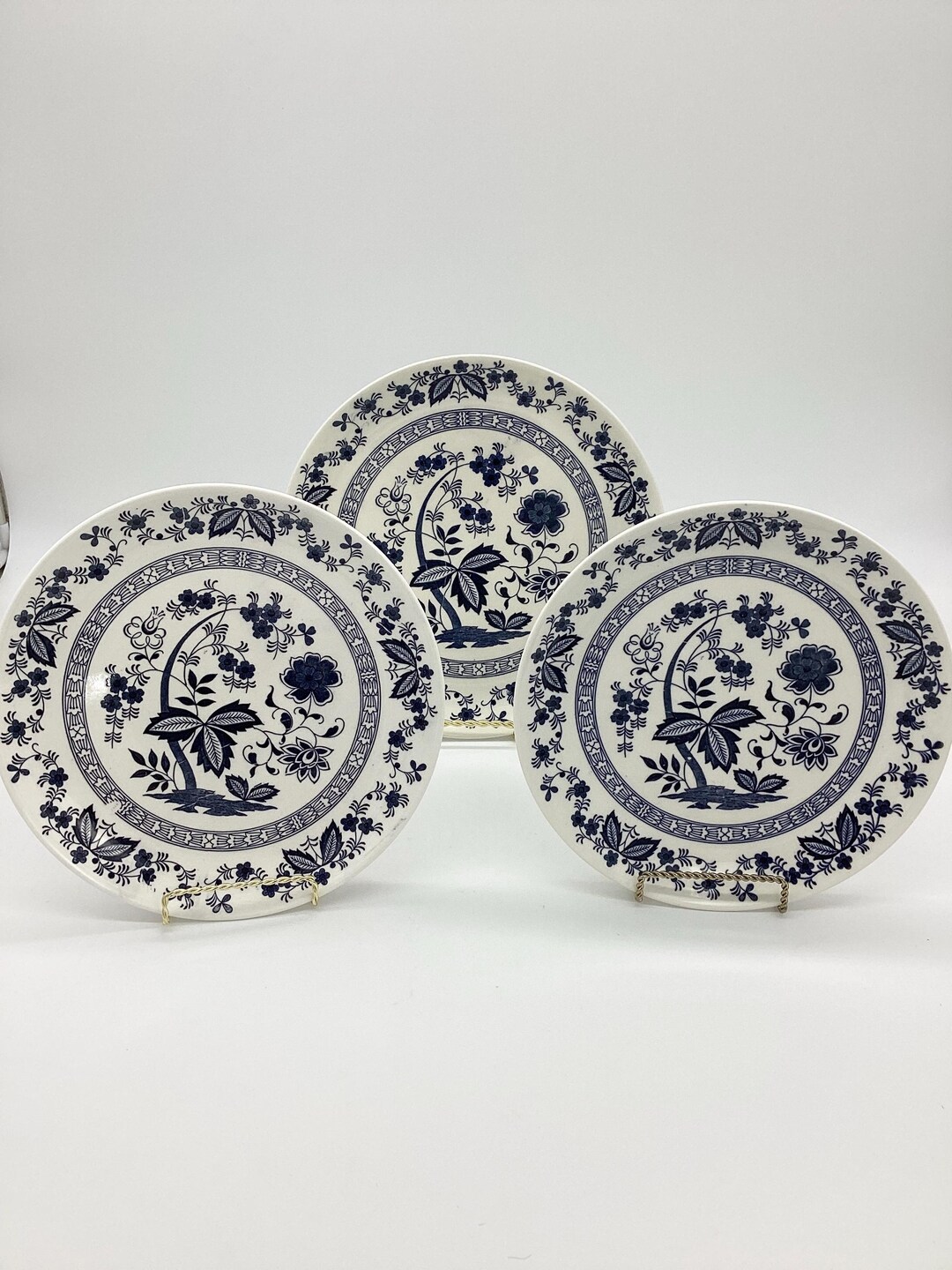 Nordic Blue Dinner Plates Nordic Blue Serving Platter Farmhouse Dinner ...