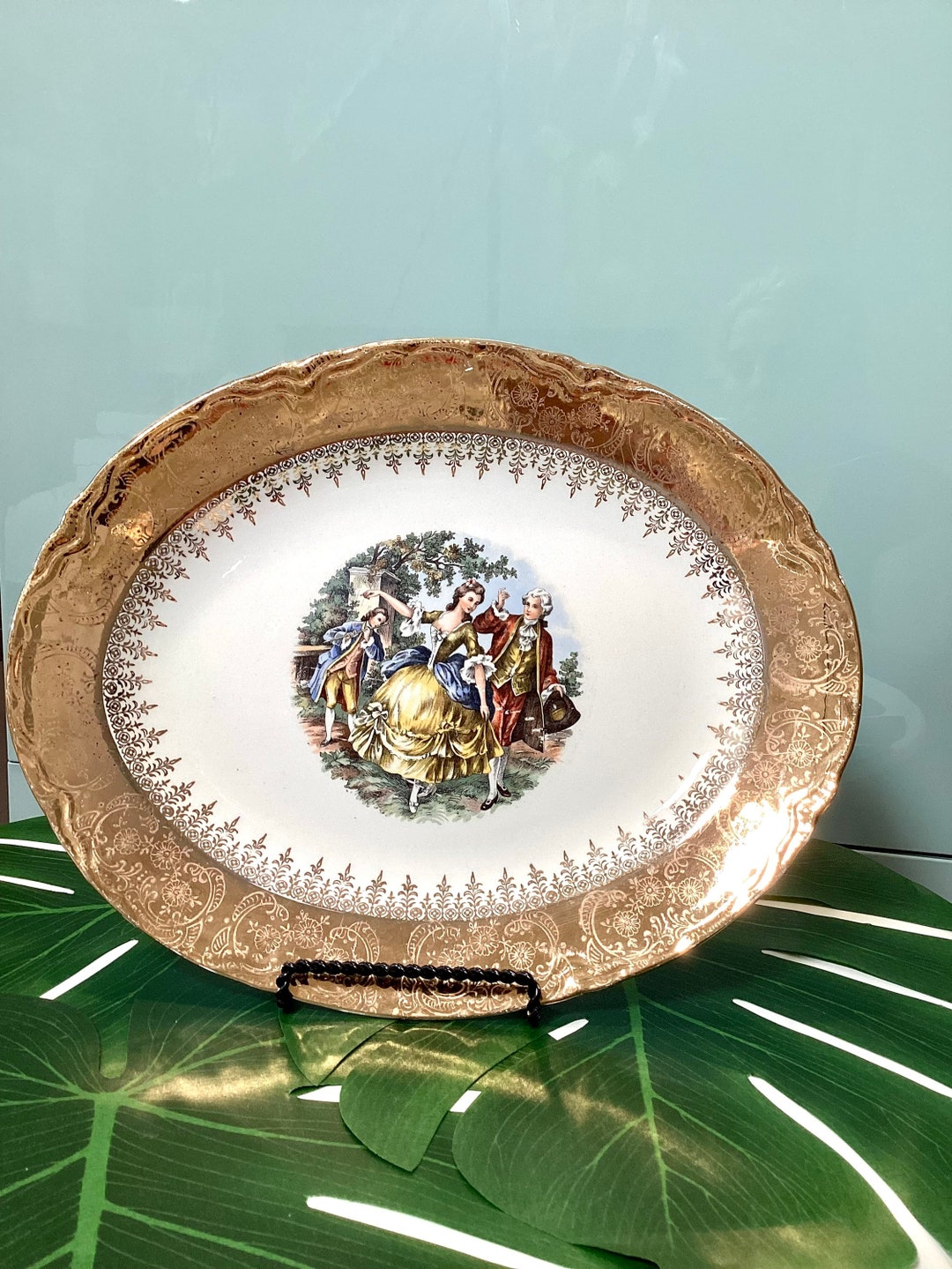 Victorian Platter Vogue Dinnerware 22K Gold - Etsy