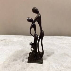 Vintage Hand Carved Wood Family Sculpture, Abstract Art (10 Inch) (Y7 ...
