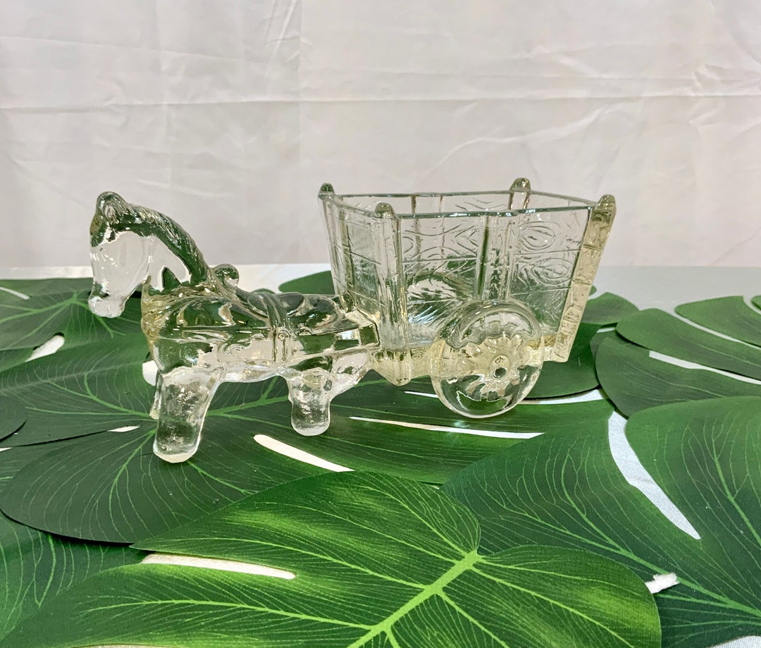 Vintage Glass Donkey W Cart Attached Toothpick Holder K.5-4 - Etsy