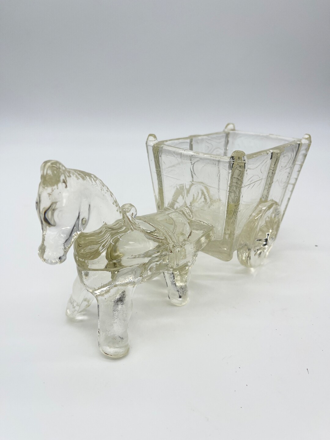 Vintage Glass Donkey W Cart Attached Toothpick Holder (K5-4) - Etsy
