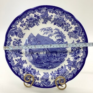 Spode Zoological Collection 'the Zebra Pen' Blue and White Room Plate ...
