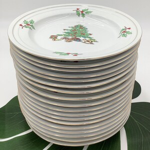 Tienshan Christmas Salad Plates, Set of 6, Holiday Tableware (T9-12) - Etsy