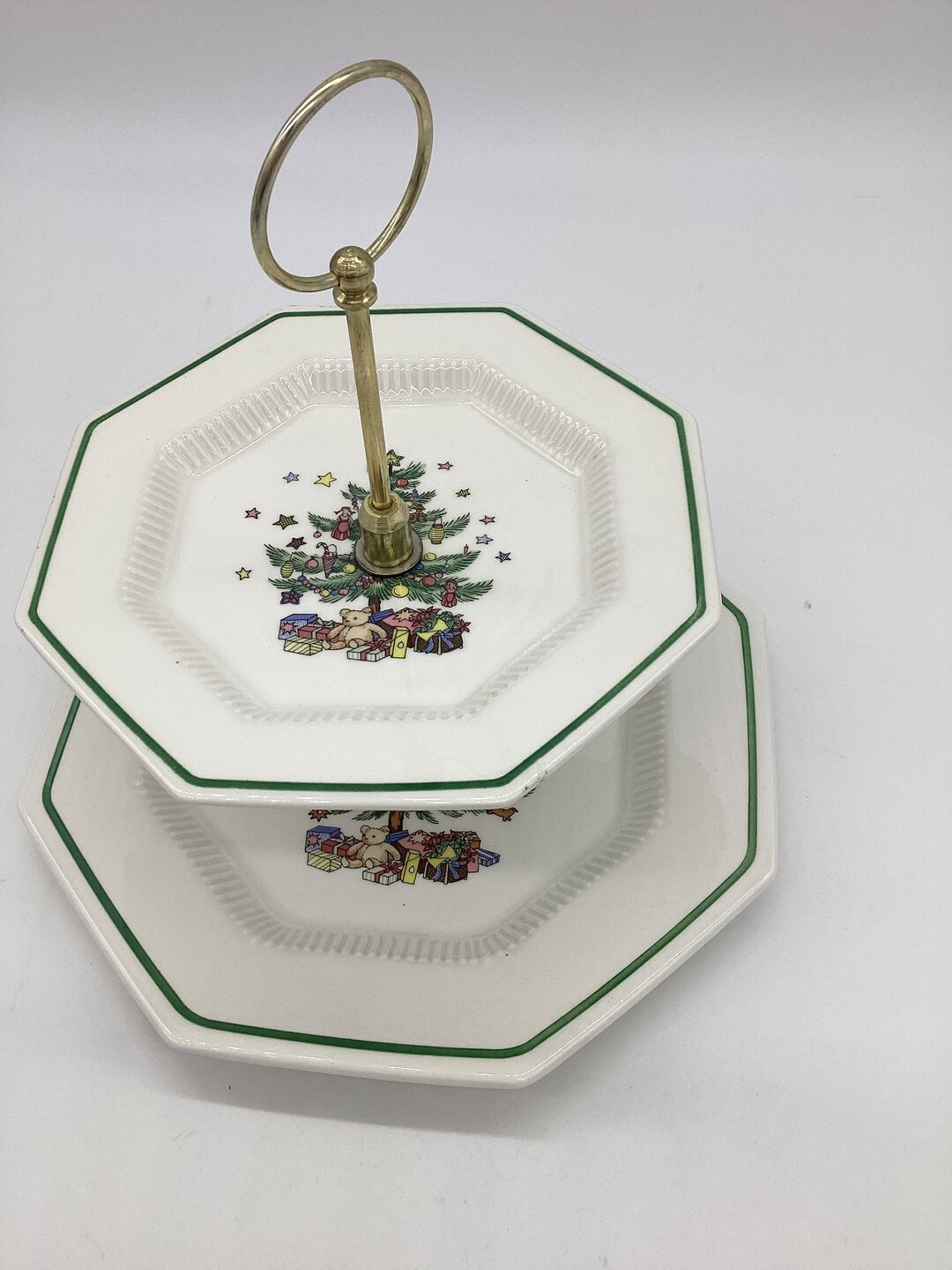 Nikko Christmastime Two Layer Dessert Tray Christmas Entertaining ...