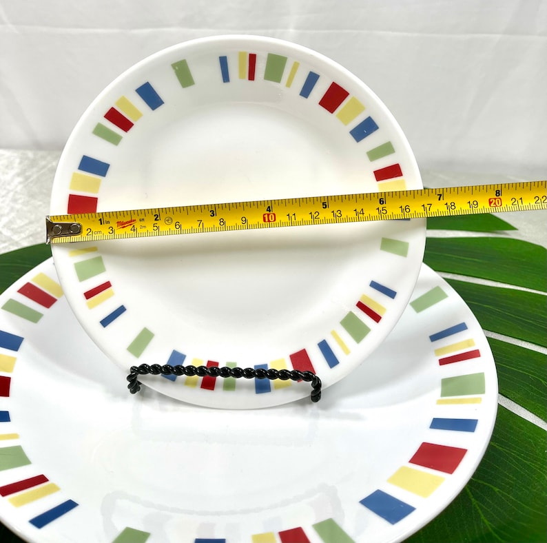 Vintage Corelle Memphis Plate Set, Colorful Tableware (2 Piece) (G4-5 ...