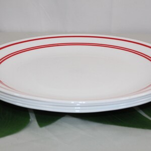 Corelle Classic Cafe Red Patterns-red Bands and Trims Dinner Plate ...