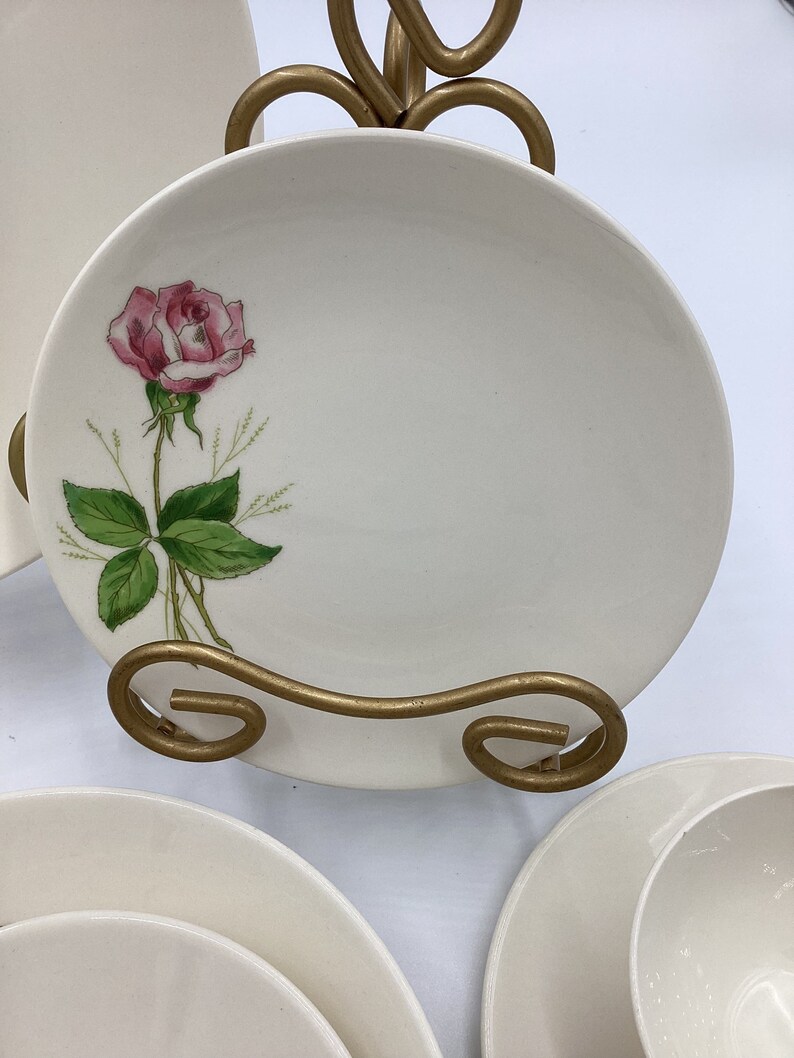 Tea Rose Edwin Knowles China, 7-piece Floral Place Setting (R8-10) - Etsy