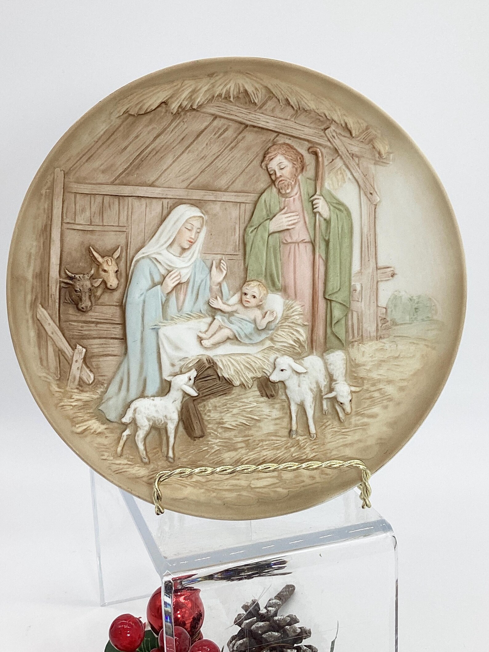 Nativity Plate, Collectible Christmas Holiday Decor (F.7-548) - Etsy