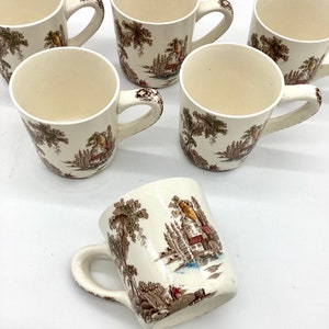 Farmhouse Style Mugs the Old Mill Set of 6 Mugs Johnson Brothers Old ...