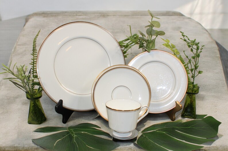 Mikasa Narumi Wheaton Bone China, Gold Accent 5-piece Place Setting (A ...