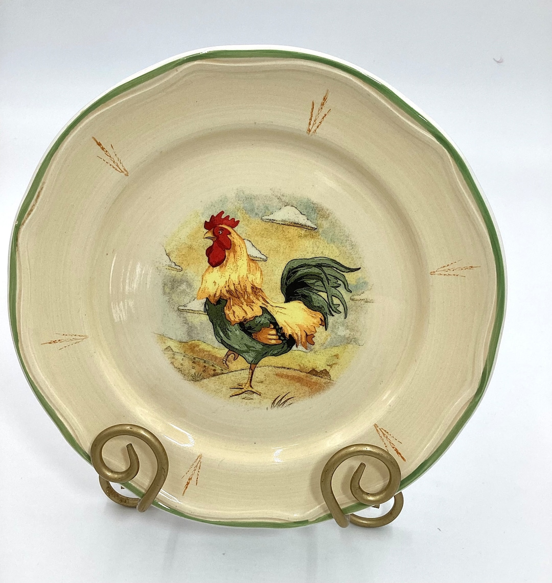 Gibson Royal Rooster Dinner Plate Rooster Kitchen Decor Display Plate ...