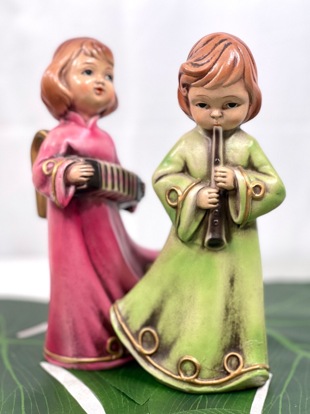 Made in Japan Set of 2 Angels Dickson 1 Playing Organ 1 Playing Flute ...