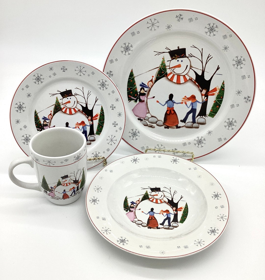 Snowman Dinnerware Set