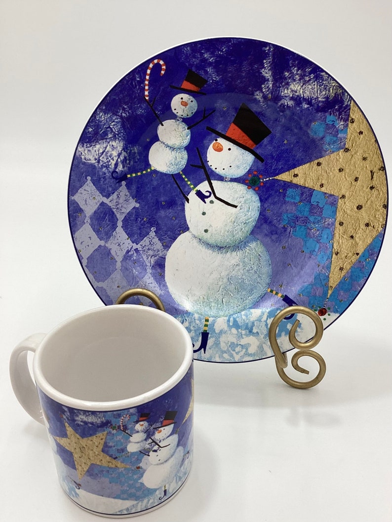 Sakura Snow Pals Stoneware Mug Set, Zulauf Snowman Christmas Dinnerware ...