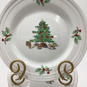 Tienshan Christmas Salad Plates, Set of 6, Holiday Tableware (T9-12) - Etsy
