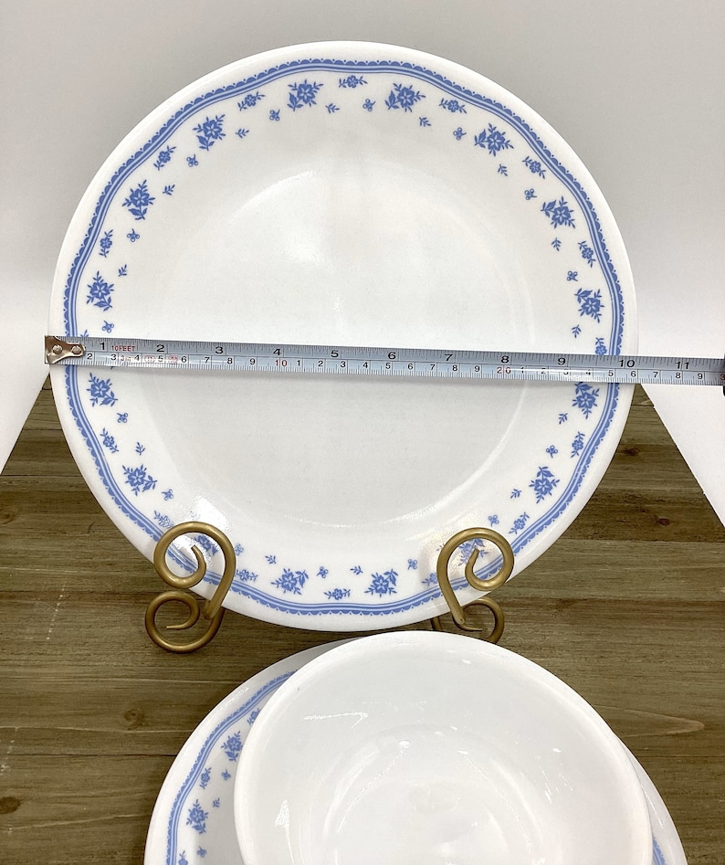 Vintage Corelle Morning Blue Dishes, Dainty Floral Dinnerware (D4-13 ...
