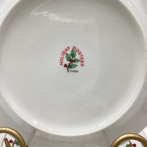 Tienshan Christmas Salad Plates, Set of 6, Holiday Tableware (T9-12) - Etsy