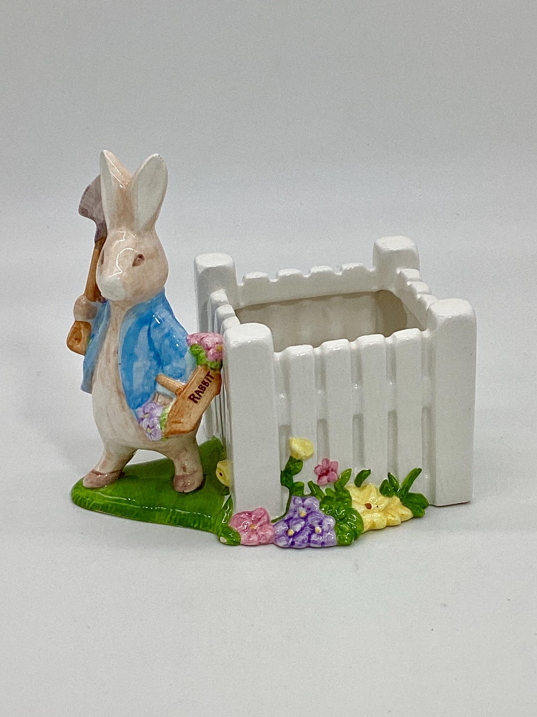Easter Bunny Decor Flower Pot Ceramic Decor Spring Floral Home Decor ...
