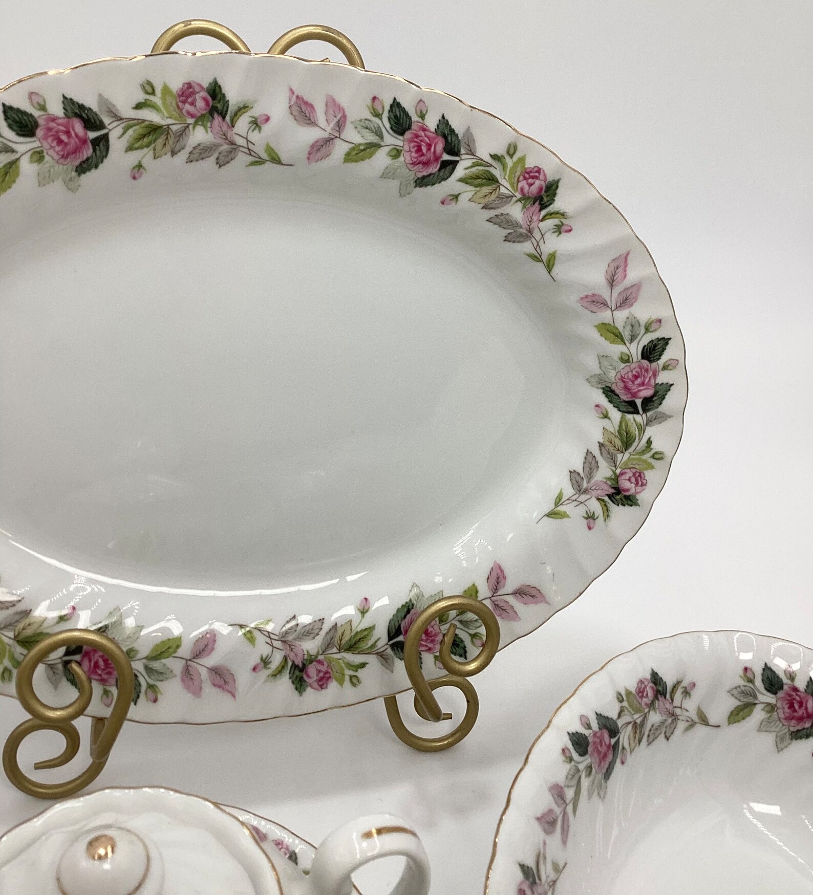 Regency Rose China: Gold-trimmed Serving Dish, Fine China Replacement ...