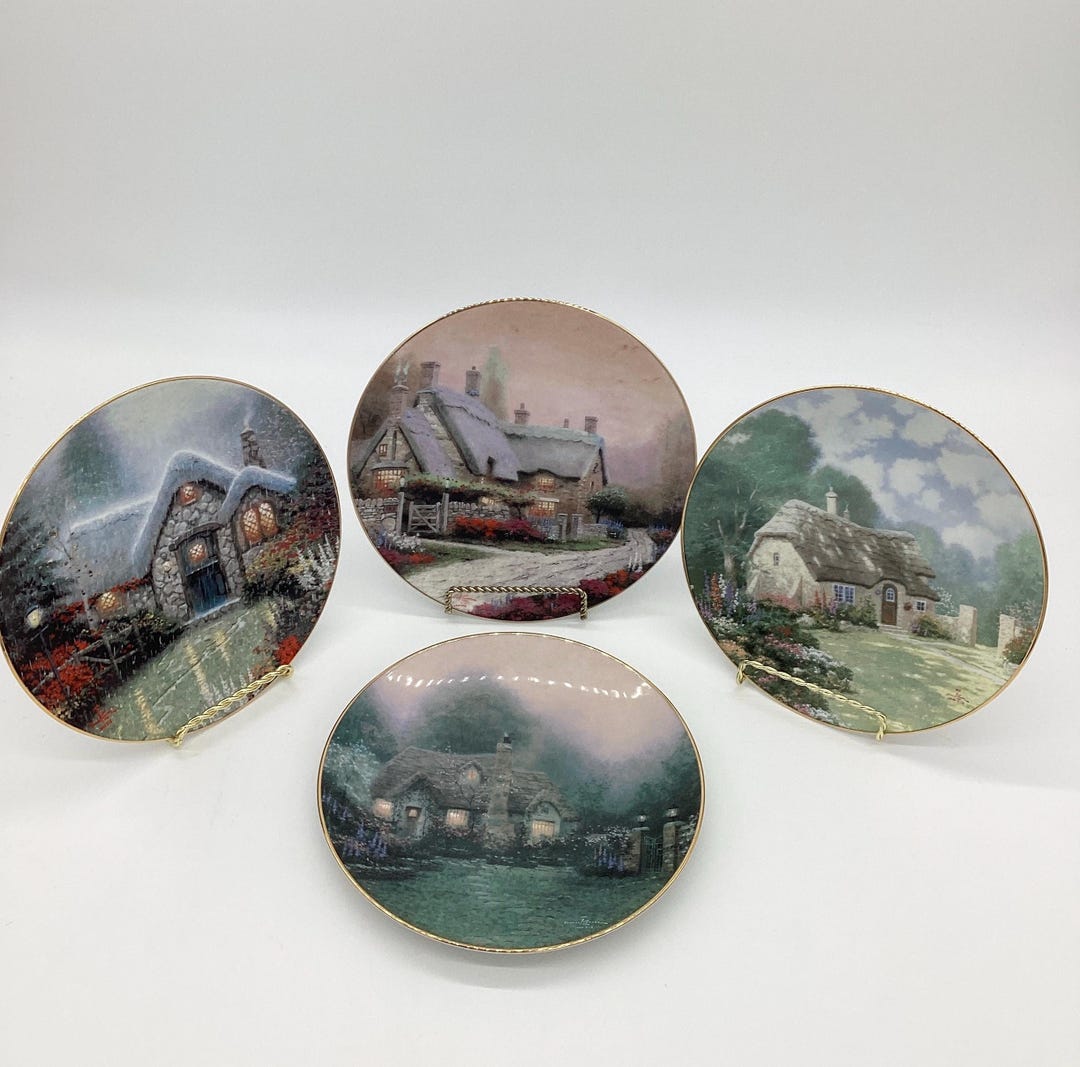Collectible Cottage Plates Set of 4, Knowles Garden Series (A.7) - Etsy