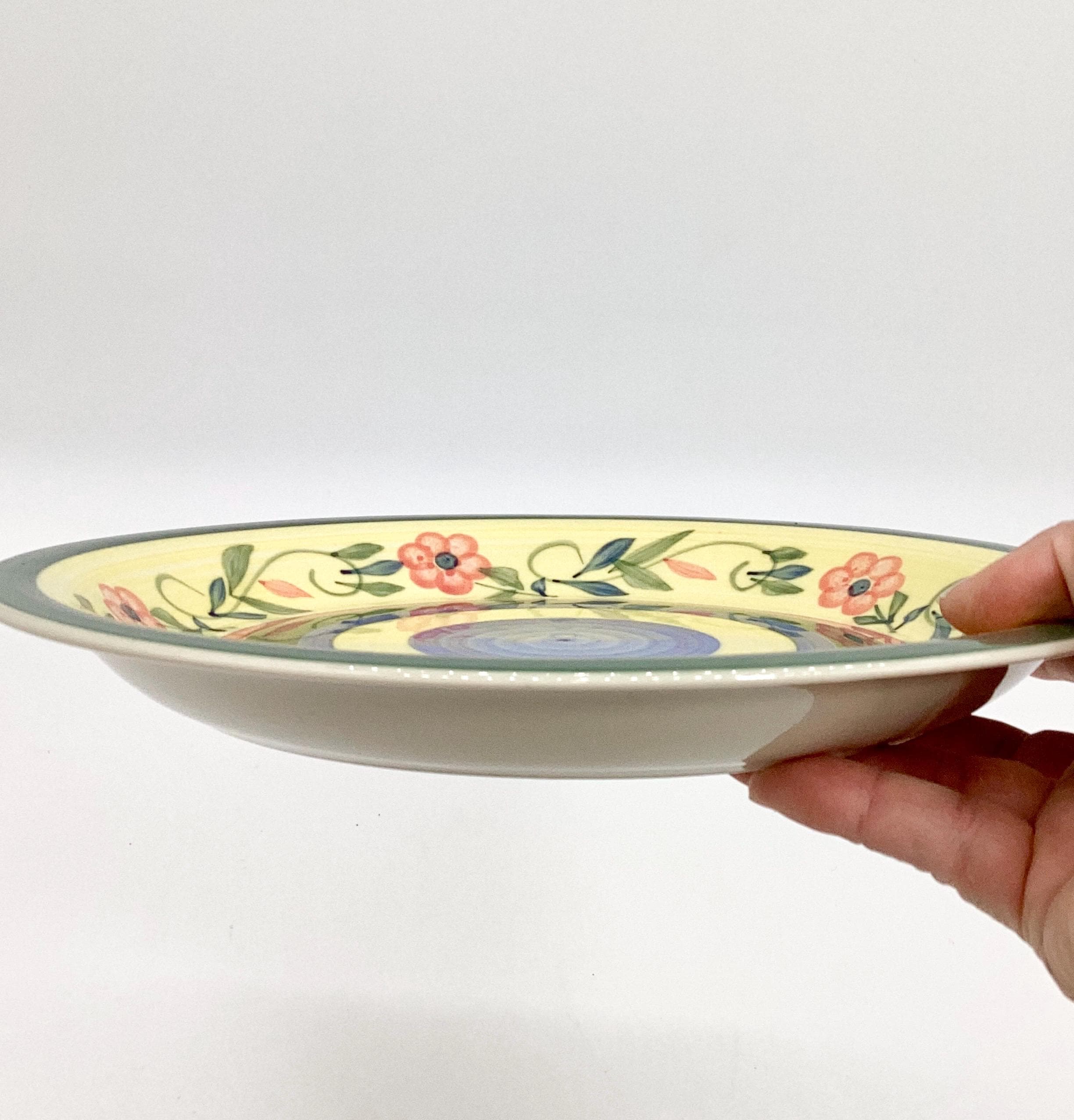 Vintage Gibson Floral Dinner Plate, Blue Yellow Green, 10.5" (V9-9) - Etsy