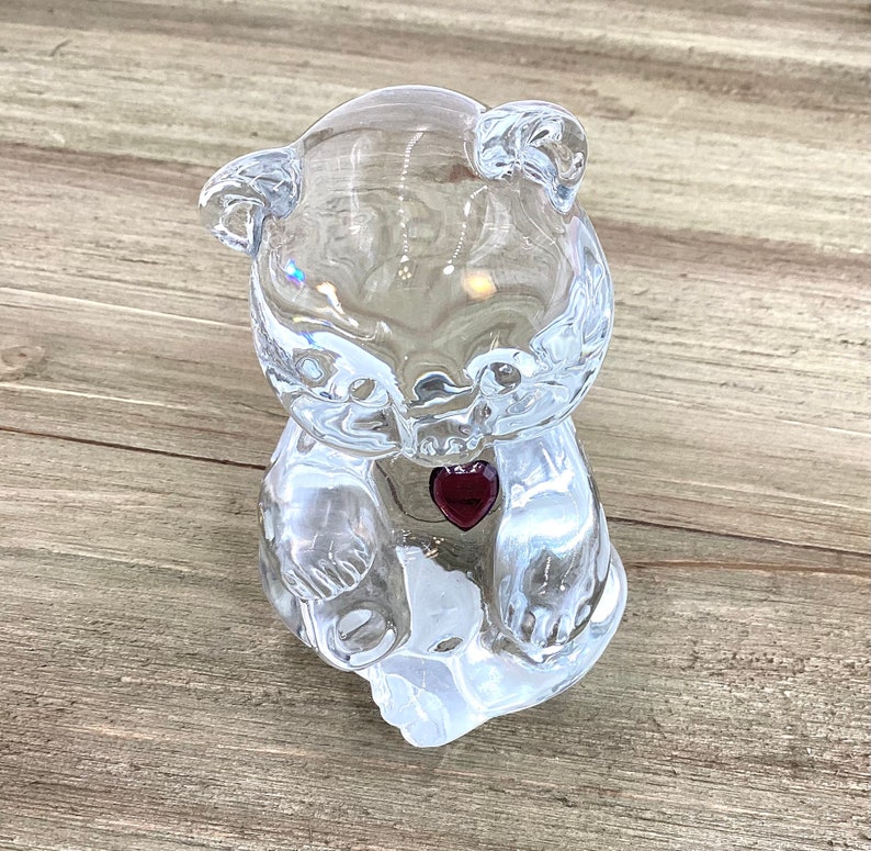 1985 Fenton Glass Bear: Amethyst Heart, February Birthstone (Z4-10) - Etsy