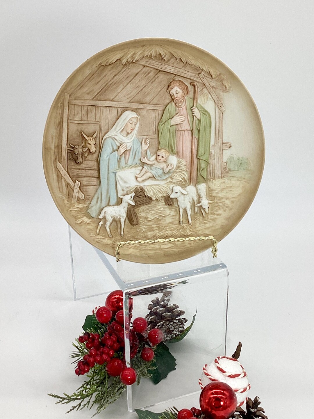 Nativity Plate Collectable Decorative Plate Religious Gift Christmas ...