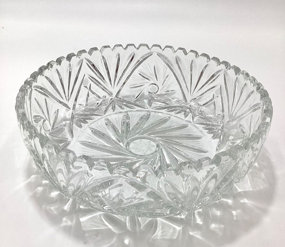 Exquisite Saw Tooth Glass Cut Crystal Dish | Elegant Home Décor and ...