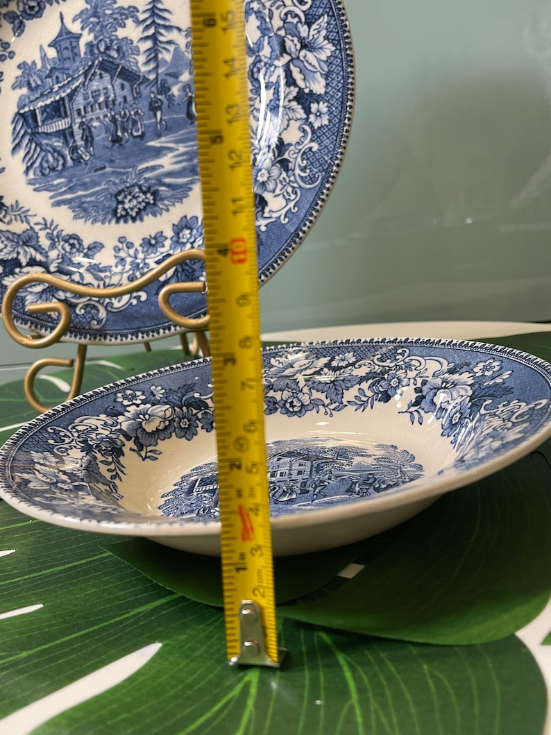 Avon Cottage Dinnerware: Vintage Blue Floral Colonial Dishes (P6-1) - Etsy