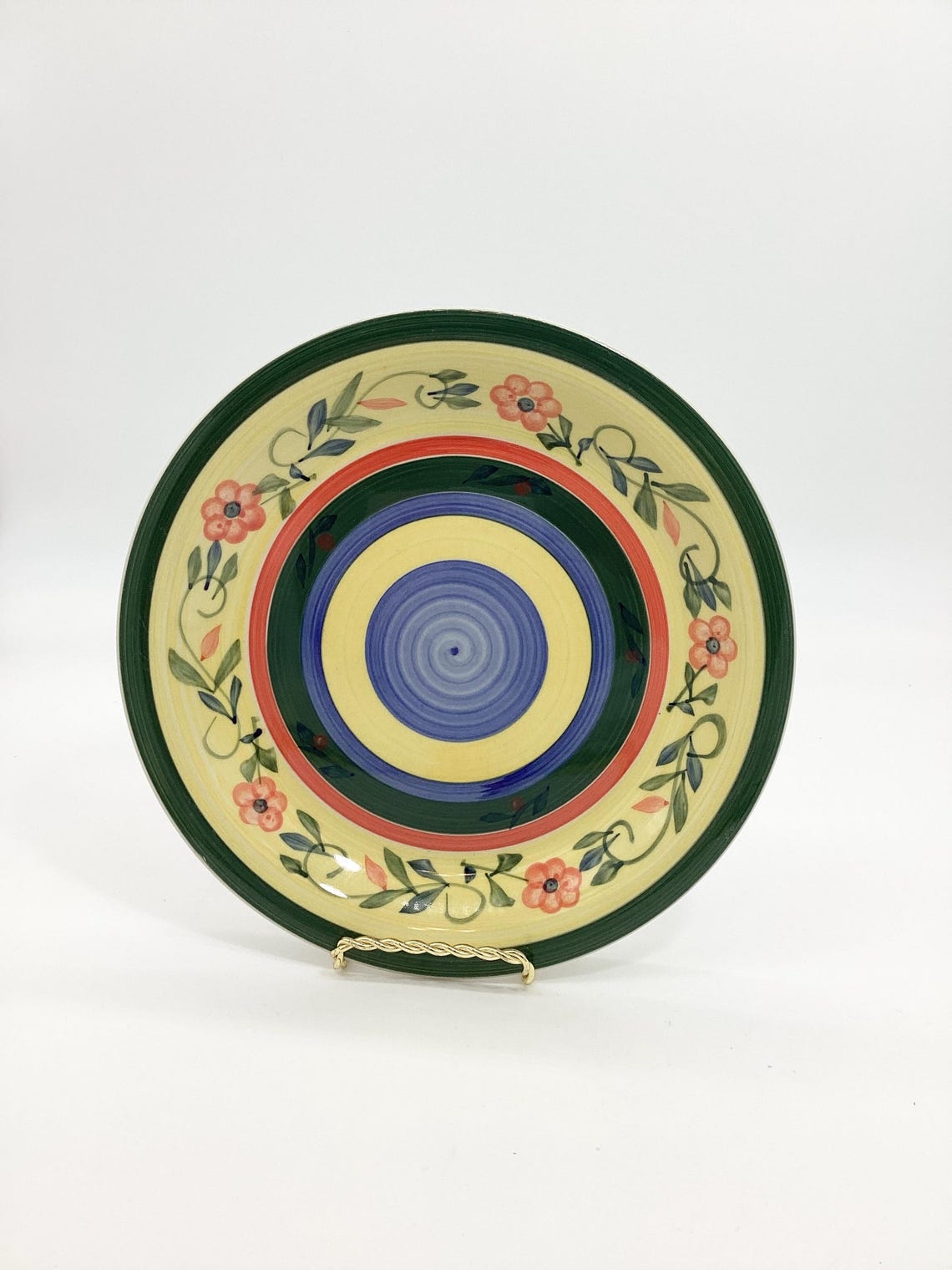 Vintage Gibson Floral Dinner Plate, Blue Yellow Green, 10.5" (V9-9) - Etsy