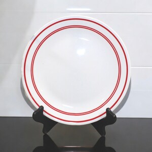Corelle Classic Cafe Red Patterns-red Bands and Trims - Dinner Plate ...