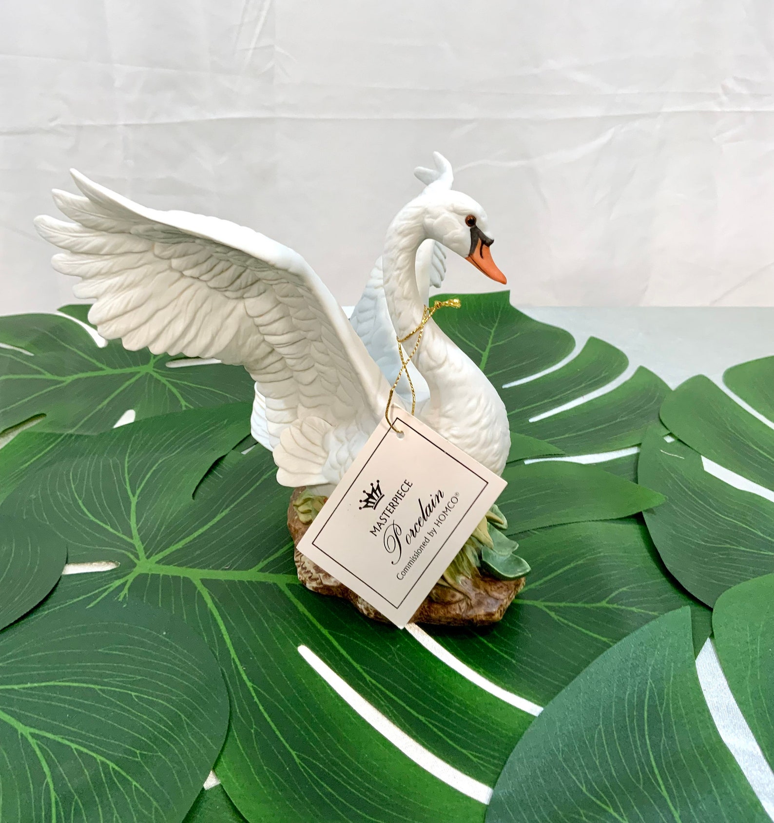Homco Porcelain Swan Figurine, 1987 Masterpiece With COA (L5-6) - Etsy