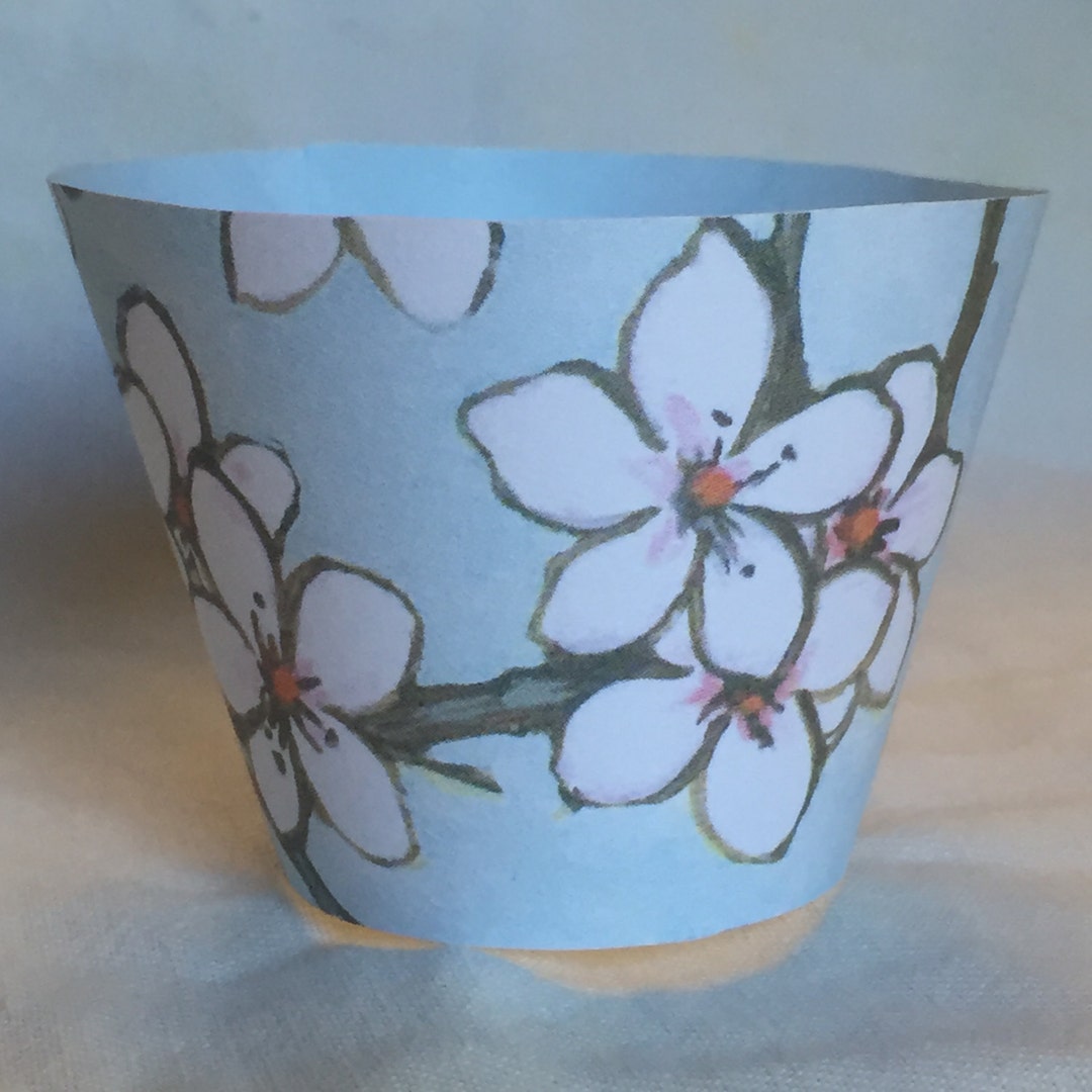 Cherry Blossom Cupcake Wrappers - Etsy