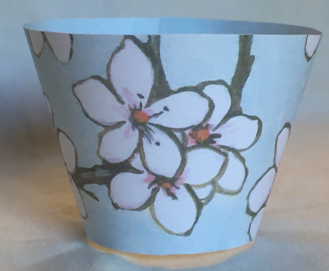 Cherry Blossom Cupcake Wrappers - Etsy