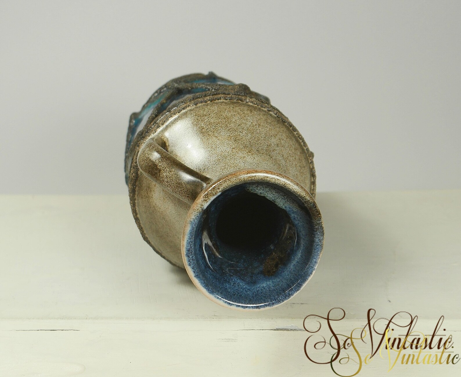 Vintage Strehla 1302 Handled Vase Diagonal Check Pattern | Etsy