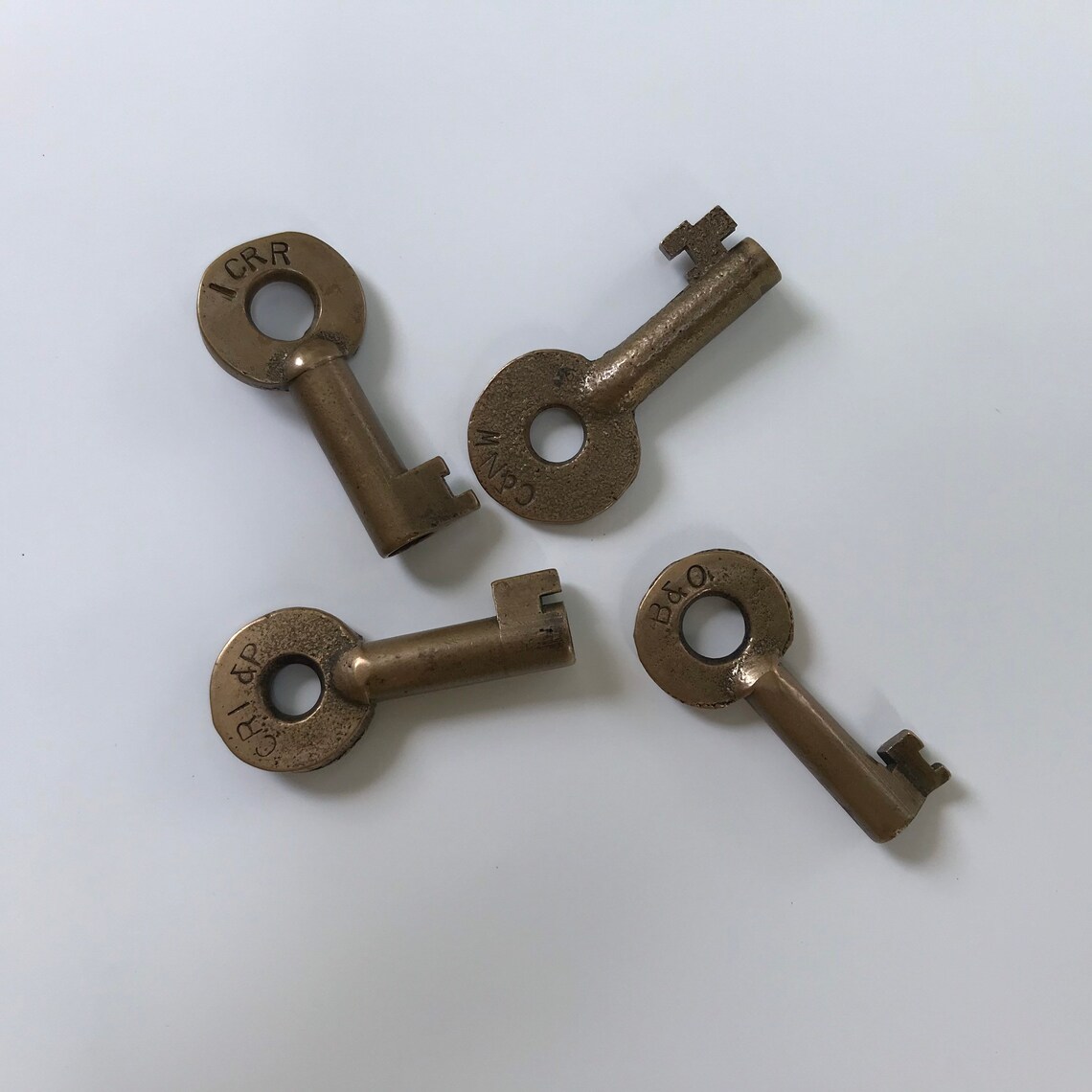 Railroad Keys, Brass Switch Lock Keys, Rail Road Memorabilia ...