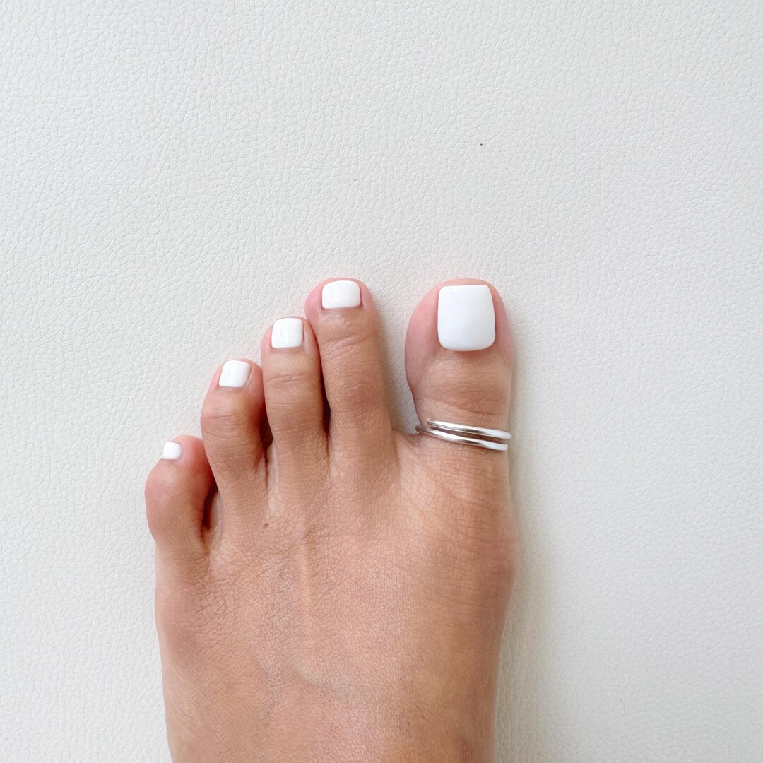 Silver Overlap Big Toe Ring: Adjustable Aluminum Foot Jewelry - Etsy