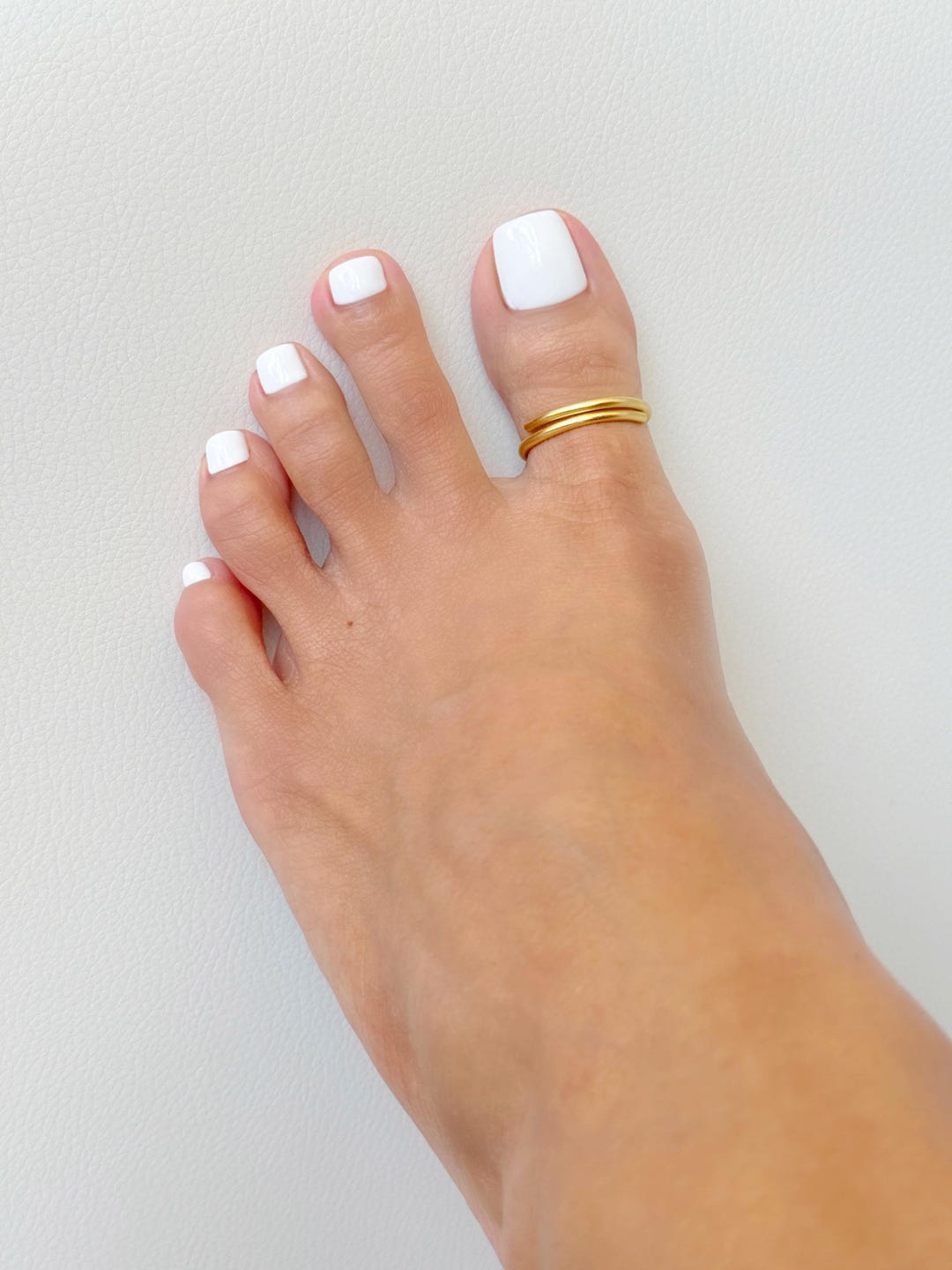 Gold Overlap Big Toe Ring, Big Toe Ring, Adjustable Big Toe Ring, Foot Jewelry, Big Toe Ring ...