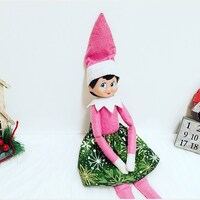 Doll/elf Skirt - Pink Flower - Etsy