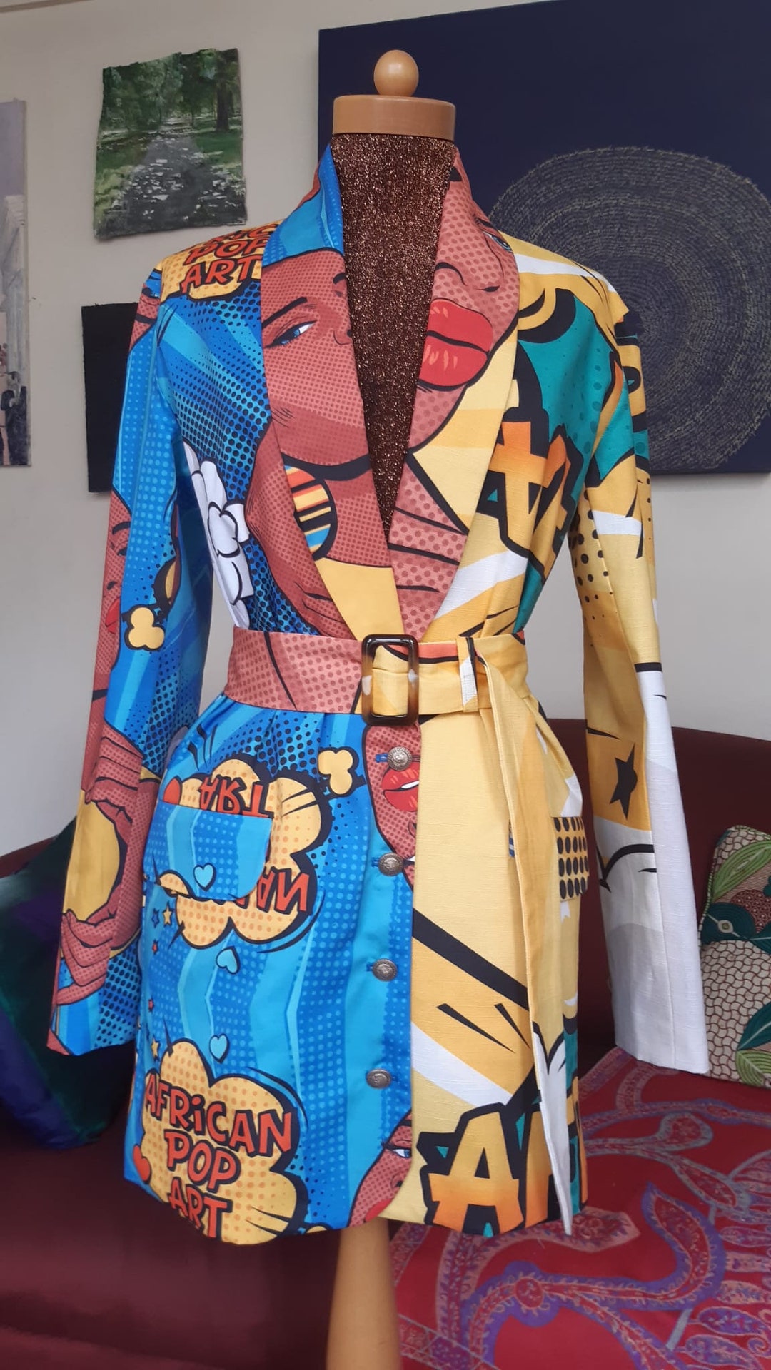 Pop Art Fashion Blazer Dress, Pop Art Dress, African Inspired Fashion ...