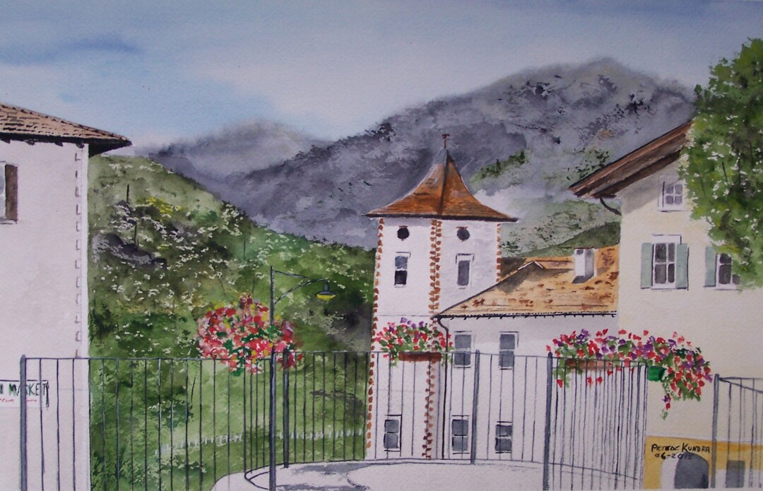 Townscape Scene,town Scene Painting,art,revo,painting If Italian Town ...