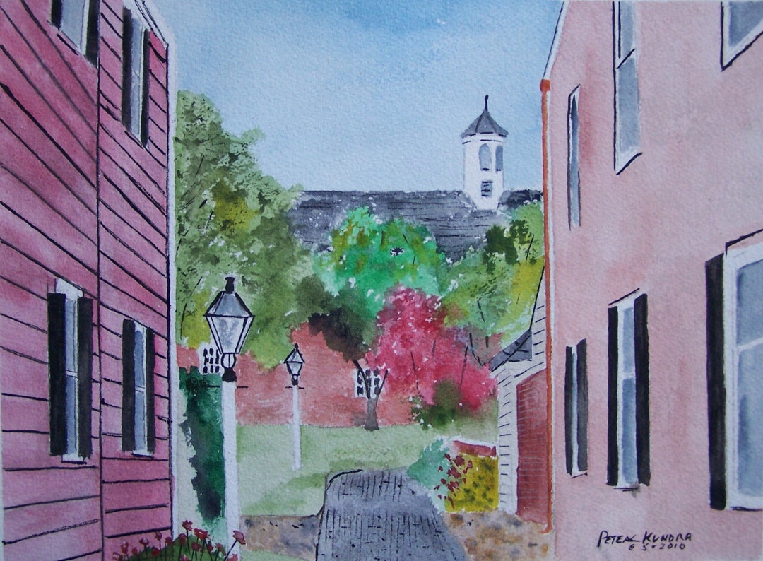 Delaware Scene,street Scene,old Home Painting, Odessapainting of ...