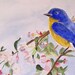 Painting of Bluebirds,bluebirds in Tree,colorful Bird Painting,dogwood ...