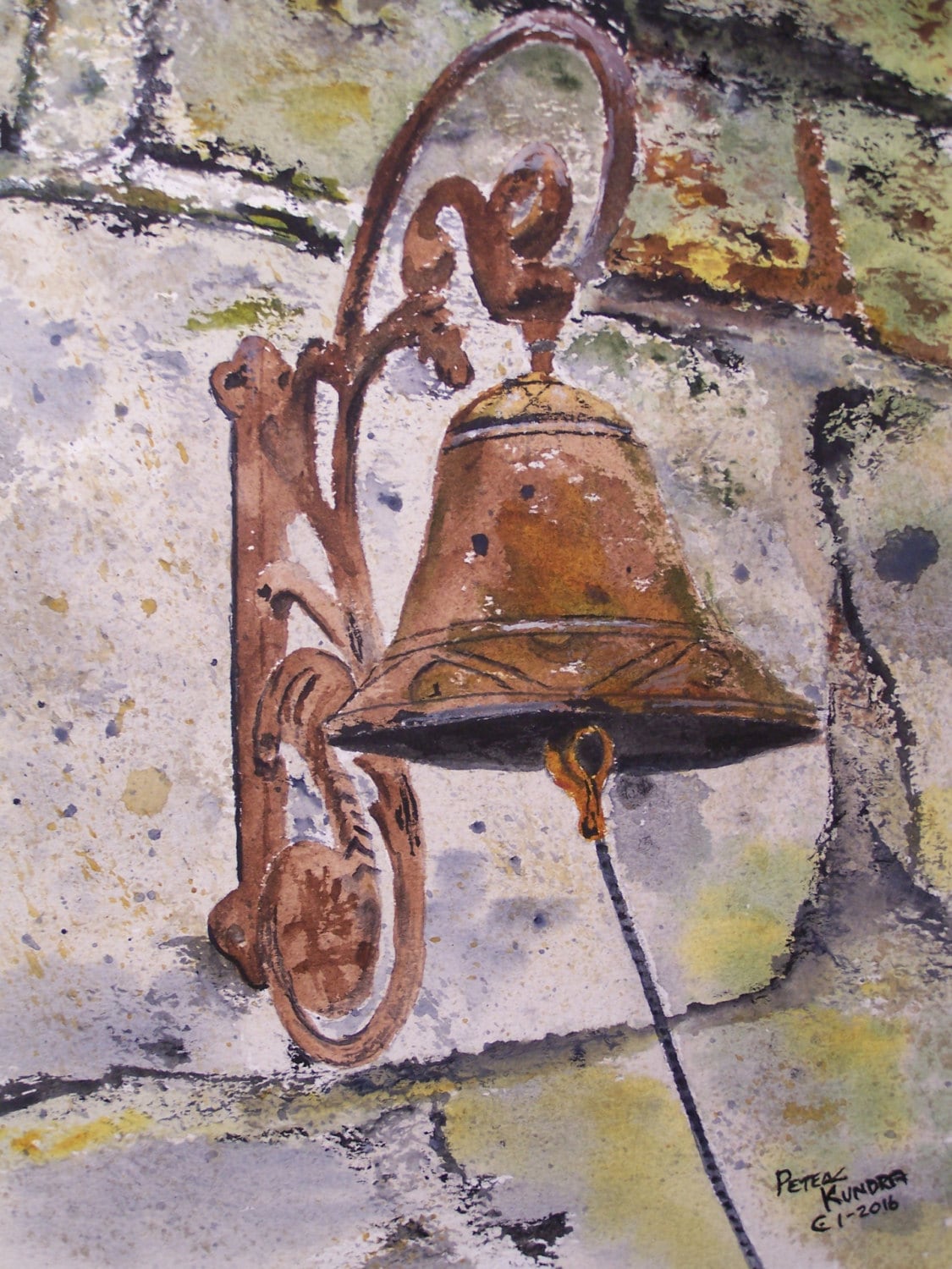 Iron Bell , Painting of Old Bell,"rusty Old Bell",rusty Bell,old Bell ...