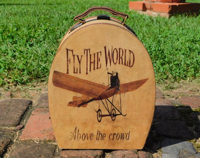 Vintage Fly the World Above the Crowd Small Trunk - Case - Tote ...