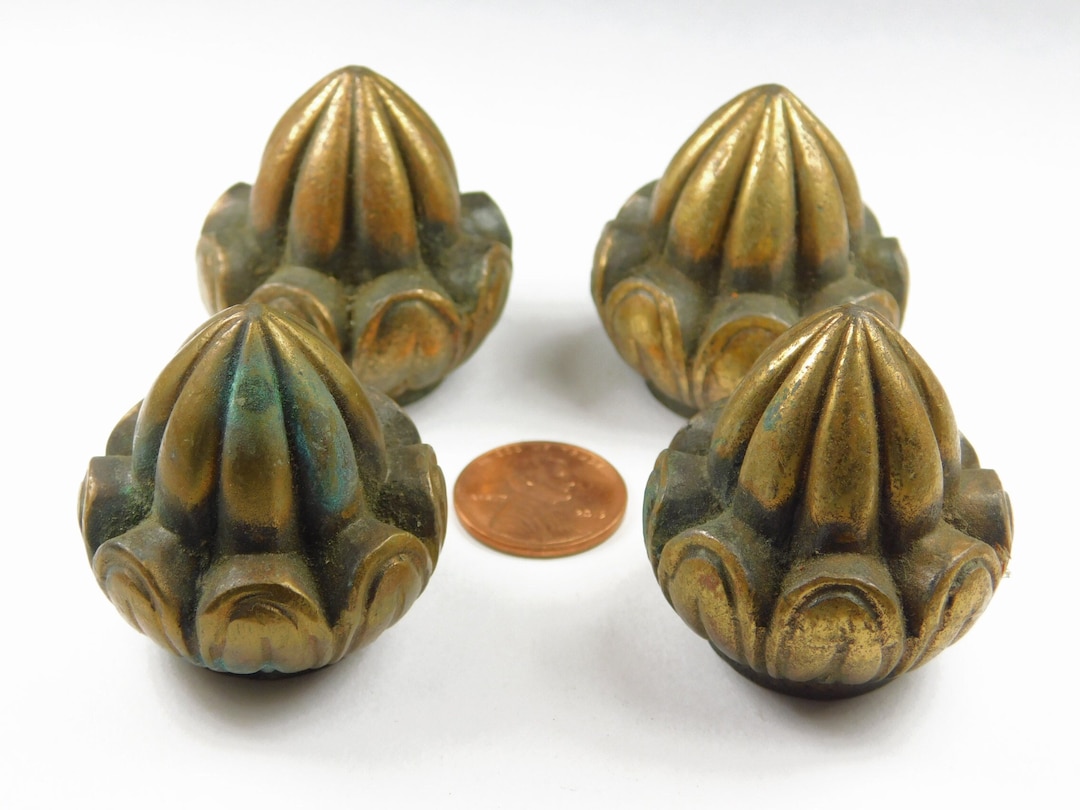 Set of Two Vintage Brass Finials Lamp Finials Vintage Lamp Decor ...